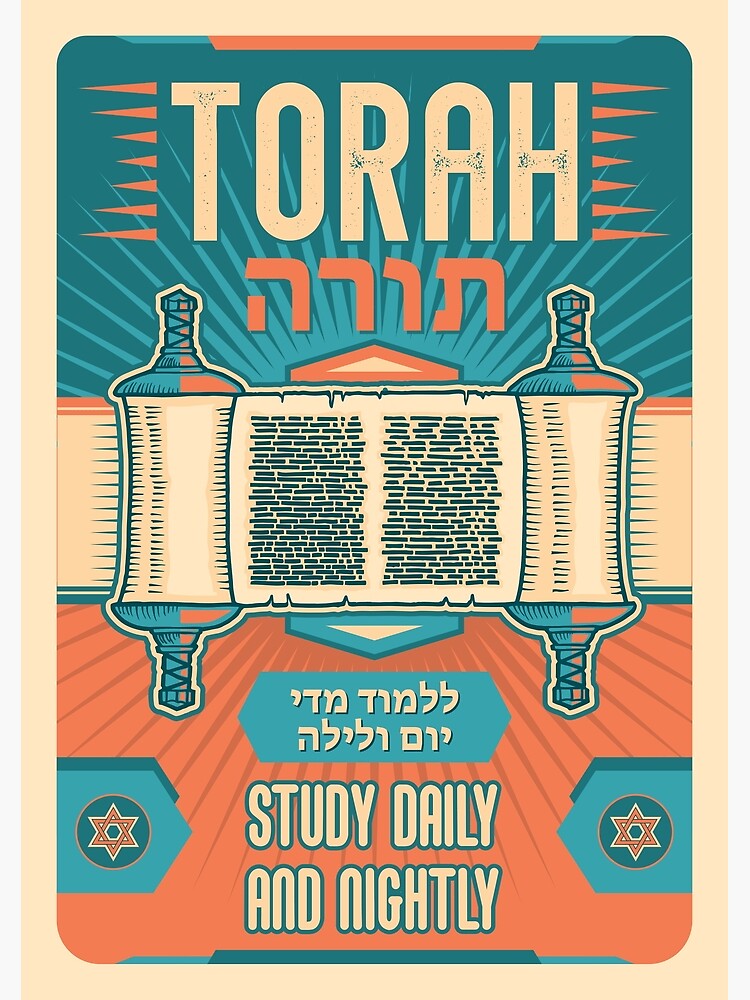 "Torah. Study daily and nightly" Poster for Sale by dmitrysytnikov ...
