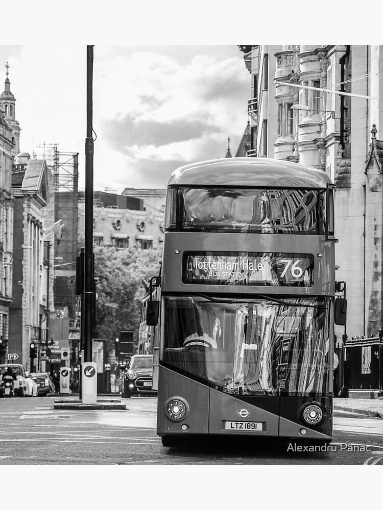 "London Bus Black and White Print" Poster by APLC | Redbubble