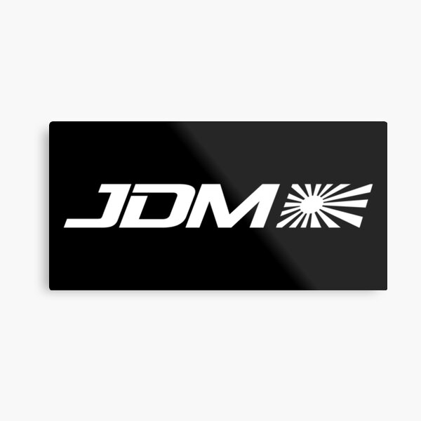 "JDM LOGO WHITE" Metal Print for Sale by MCfiddyone | Redbubble