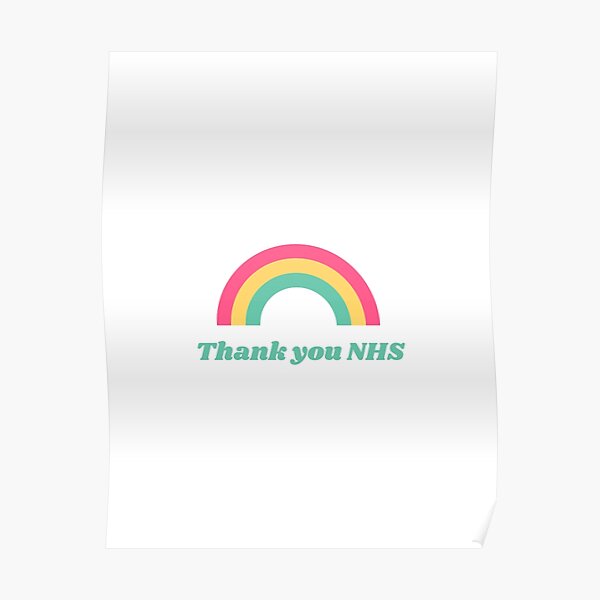"Thank you NHS" Poster for Sale by bertiescrochu | Redbubble