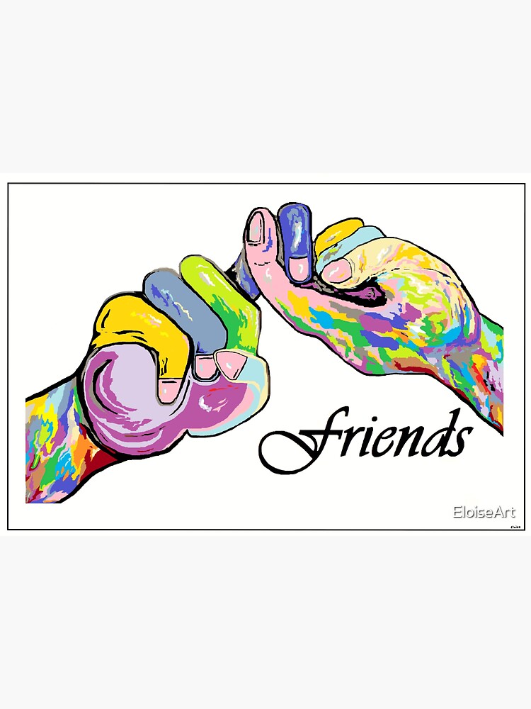"The Sign Language of FRIENDS" Sticker by EloiseArt | Redbubble