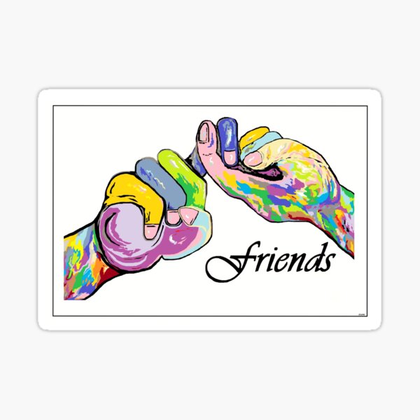 "The Sign Language of FRIENDS" Sticker by EloiseArt | Redbubble