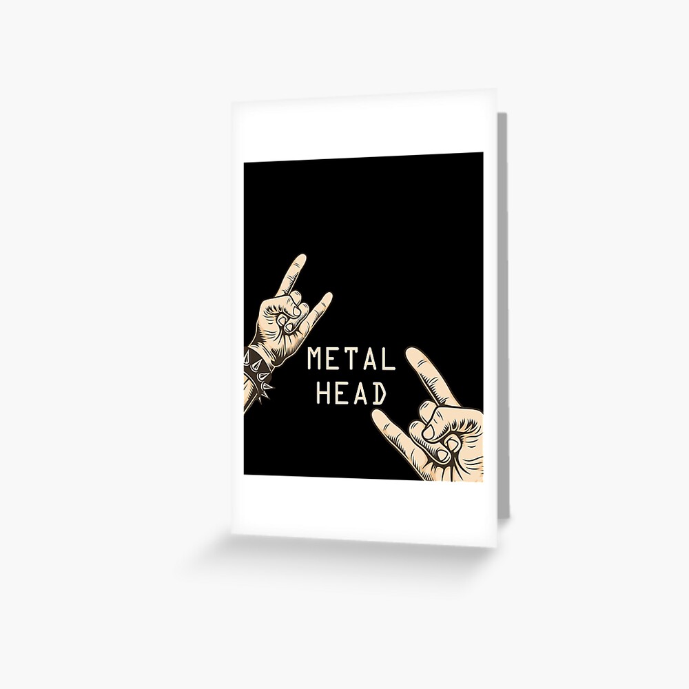 " Metalhead Art mask, T-shirt, Poster !!" Greeting Card for Sale by ...