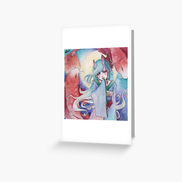 "Japanese Youkai with Koi Fish" Greeting Card by KanbiArt | Redbubble