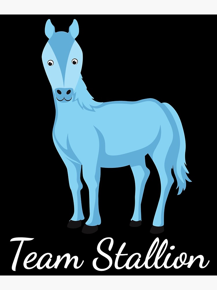 "Horse Theme Gender Reveal Team Stallion print" Poster by ...