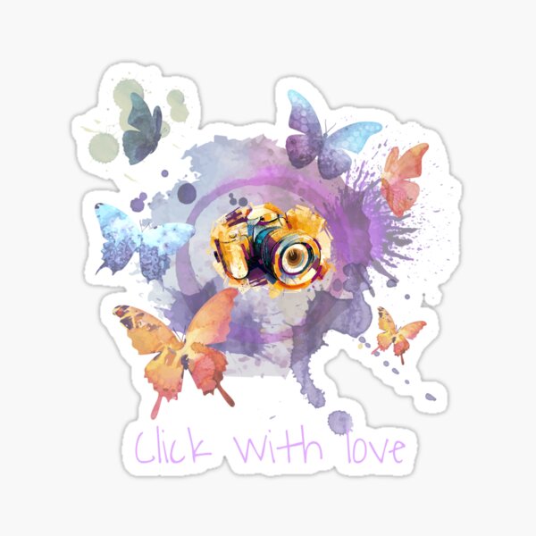 "Click with Love" Sticker by Adara07 | Redbubble