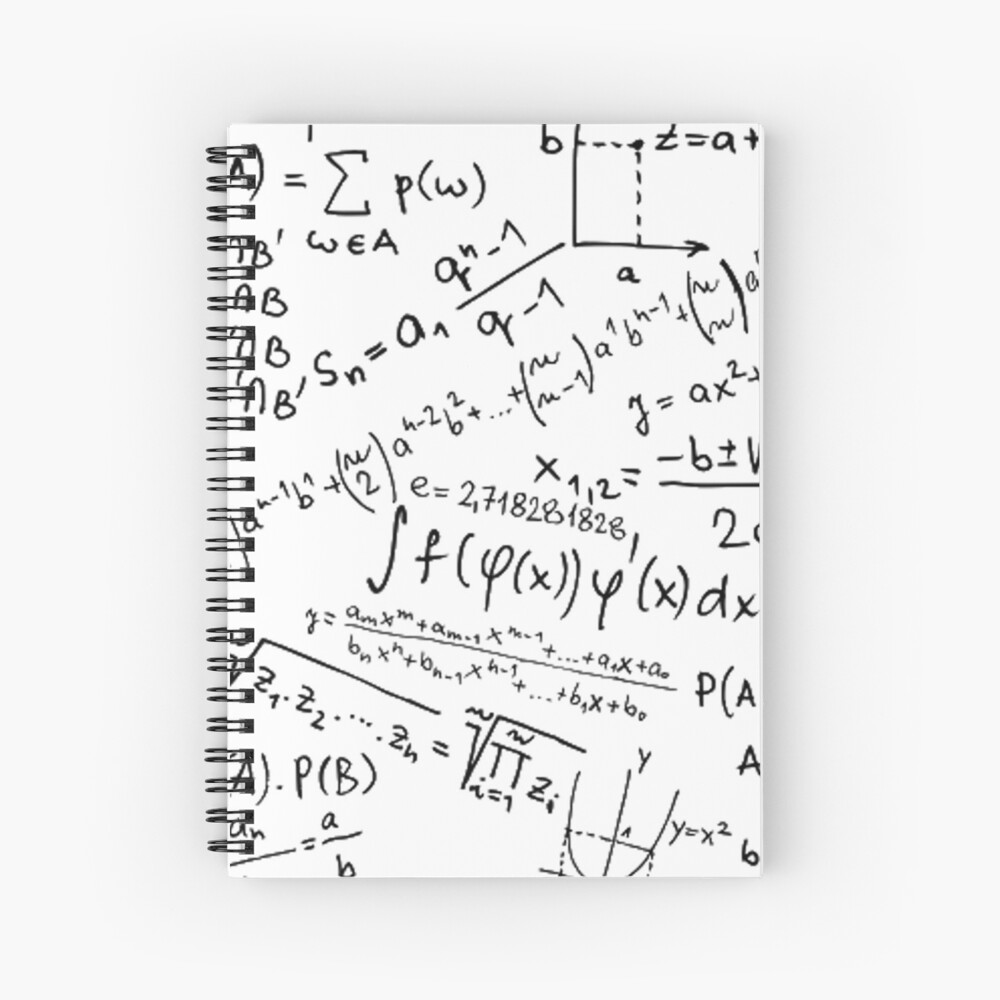 "mathematics" Spiral Notebook for Sale by colorNX | Redbubble
