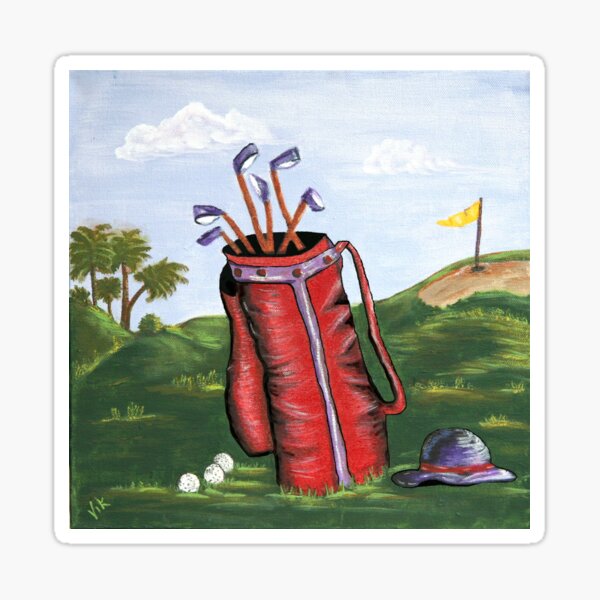 "A day of golf" Sticker for Sale by Vickie Scarlett-Fisher | Redbubble