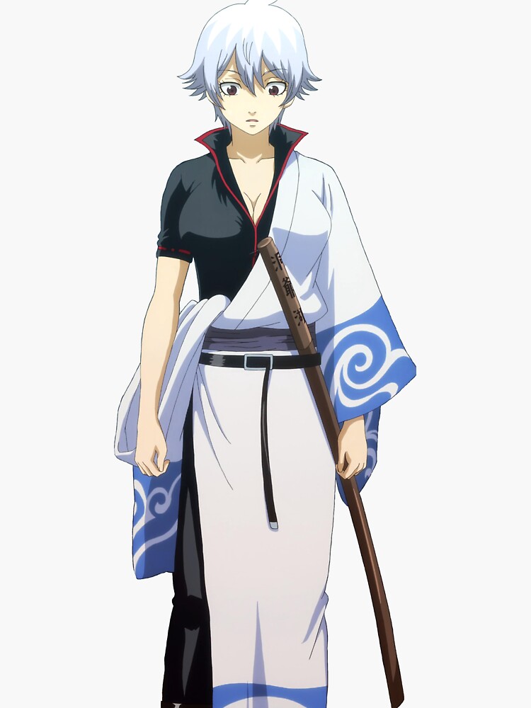"Female Gintoki" Sticker for Sale by snailhunter66 | Redbubble