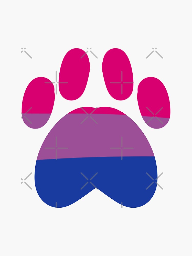 "Bisexual Paw" Sticker by jessieofficial | Redbubble