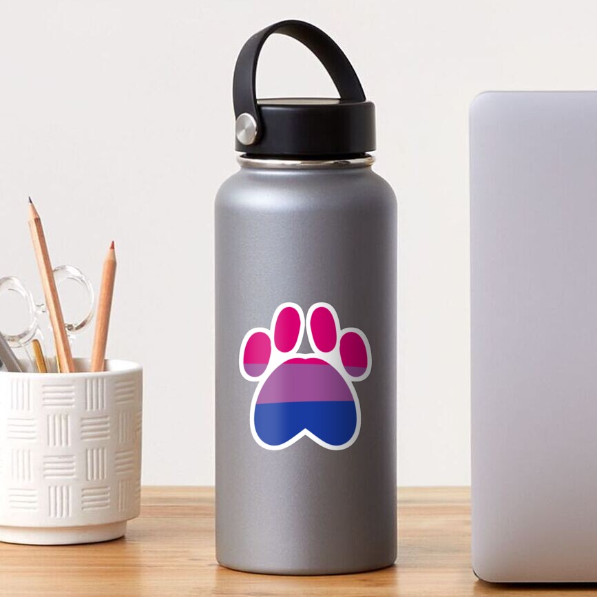 "Bisexual Paw" Sticker by jessieofficial | Redbubble