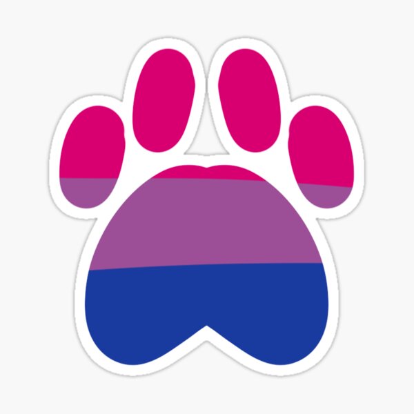 "Bisexual Paw" Sticker by jessieofficial | Redbubble