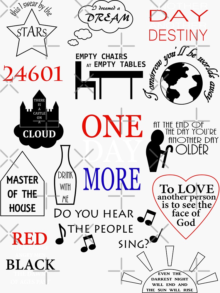 "Les Miserables Quotes" Sticker for Sale by SammyJo114 | Redbubble