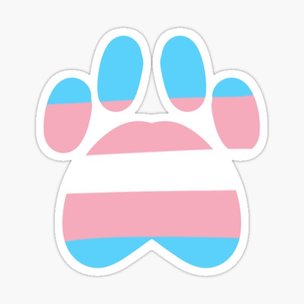 "Transgender Paw" Sticker by jessieofficial | Redbubble