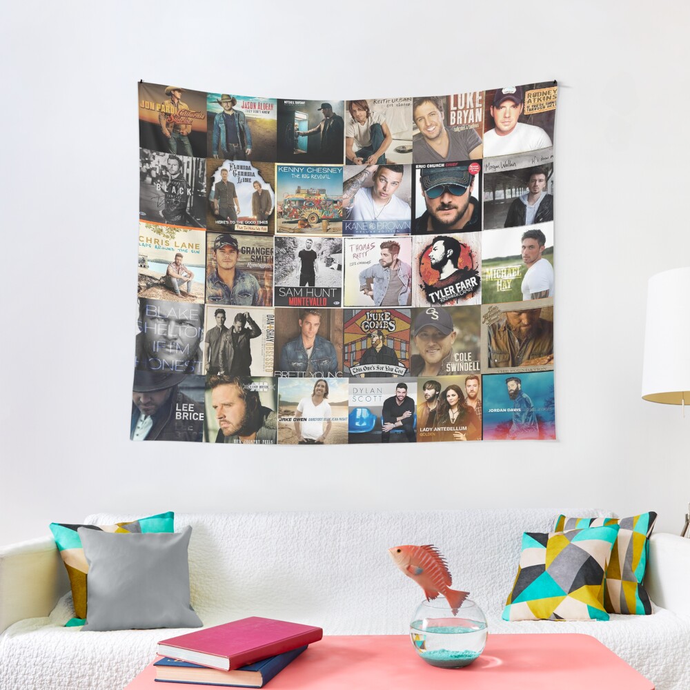 " country music collage" Tapestry for Sale by morgananjos | Redbubble