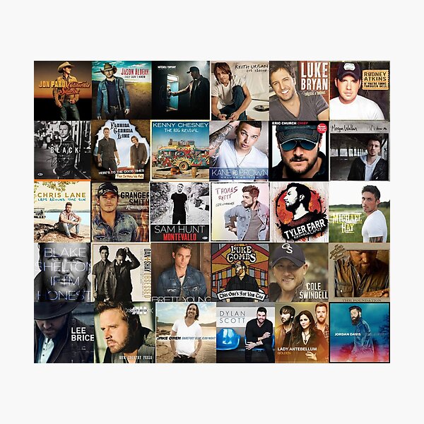 " country music collage" Photographic Print for Sale by morgananjos ...
