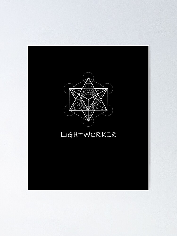 "Lightworker Merkaba Star Tetrahedron Sacred Geometry" Poster by h44k0n ...