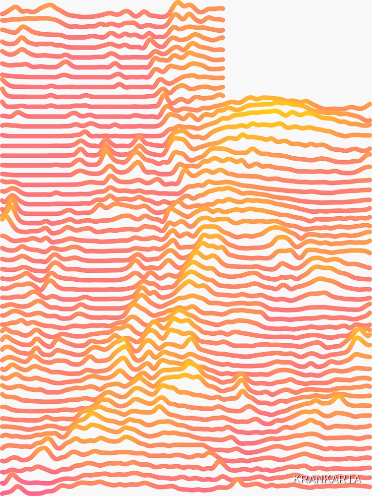 "Utah Map Art - Joy Plot Topography" Sticker by KRANKARTA | Redbubble