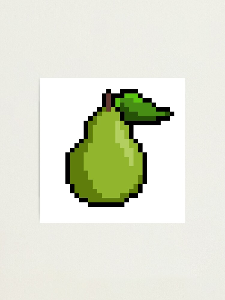 "Pear Pixel Art" Photographic Print by pixel0andu | Redbubble