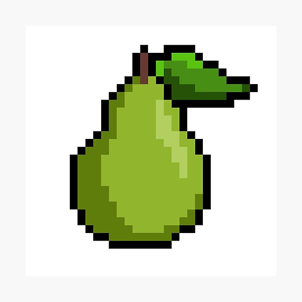 "Pear Pixel Art" Photographic Print by pixel0andu | Redbubble