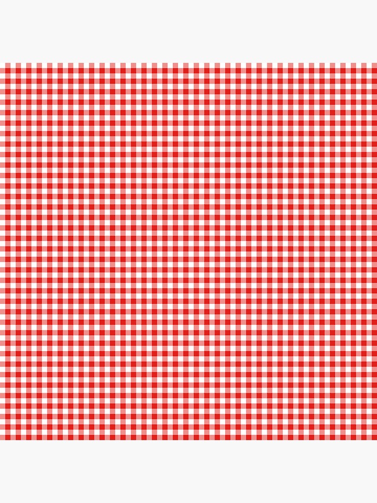 "Red Gingham Check" Sticker by junkydotcom | Redbubble