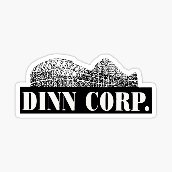 "Dinn Corp Black & White" Sticker for Sale by DUSTIN Y | Redbubble