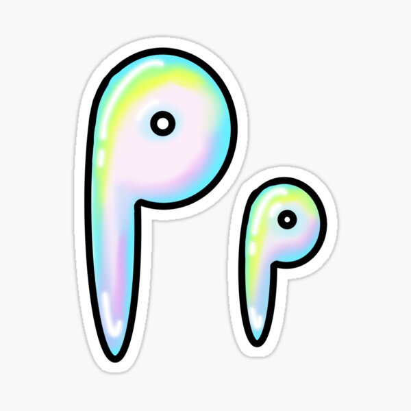 "Bubble letter P" Sticker for Sale by jennashelley | Redbubble