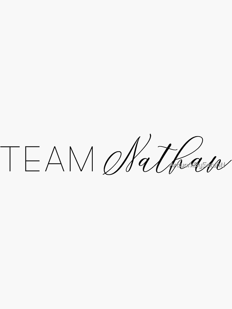"Team Nathan" Sticker for Sale by ArtworkBySarahN | Redbubble
