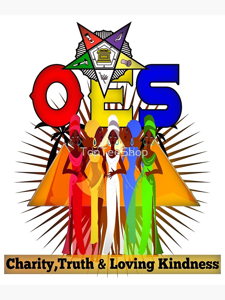 " OES Style Order Of The Eastern Star Logo Sistar Freemason" Poster for ...