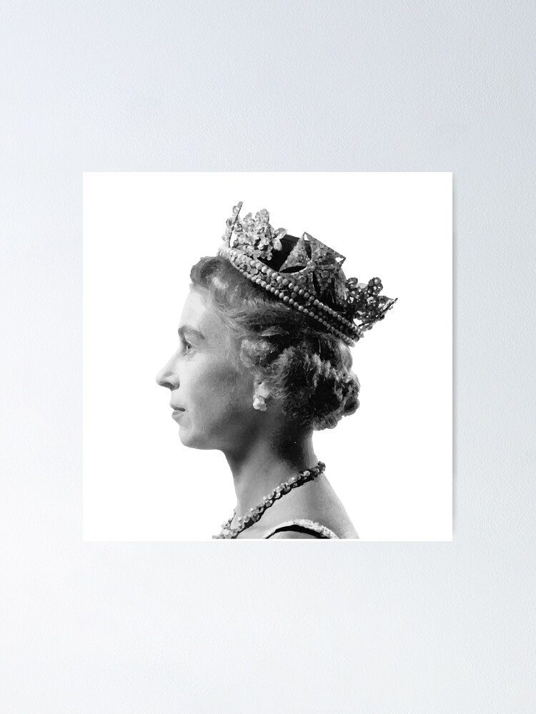 "Queen Elizabeth II Profile" Poster for Sale by anniekwheeler | Redbubble