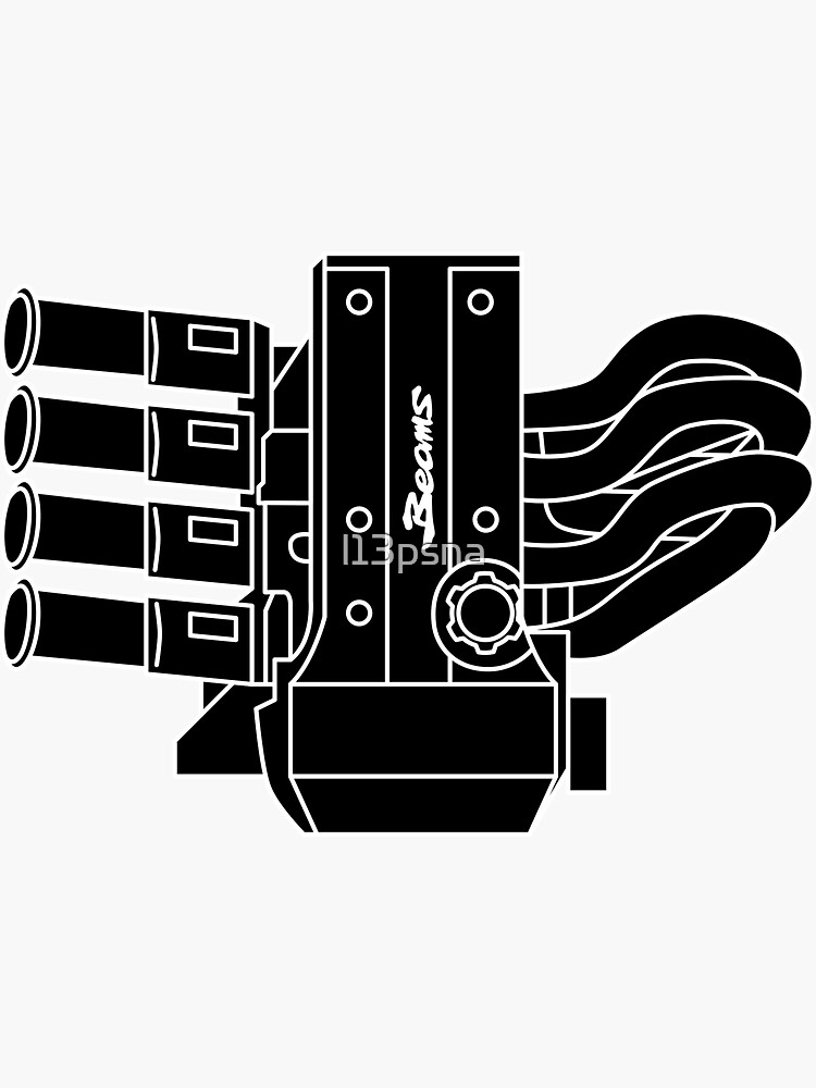 " BEAMS 3S-GE Engine Design" Sticker for Sale by l13psna | Redbubble