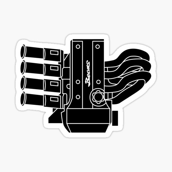 " BEAMS 3S-GE Engine Design" Sticker for Sale by l13psna | Redbubble