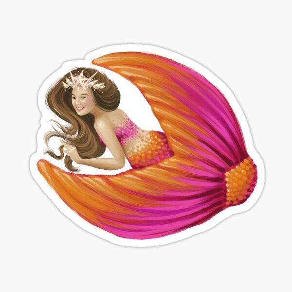 "Mermaid Anna" Sticker for Sale by jopieart | Redbubble