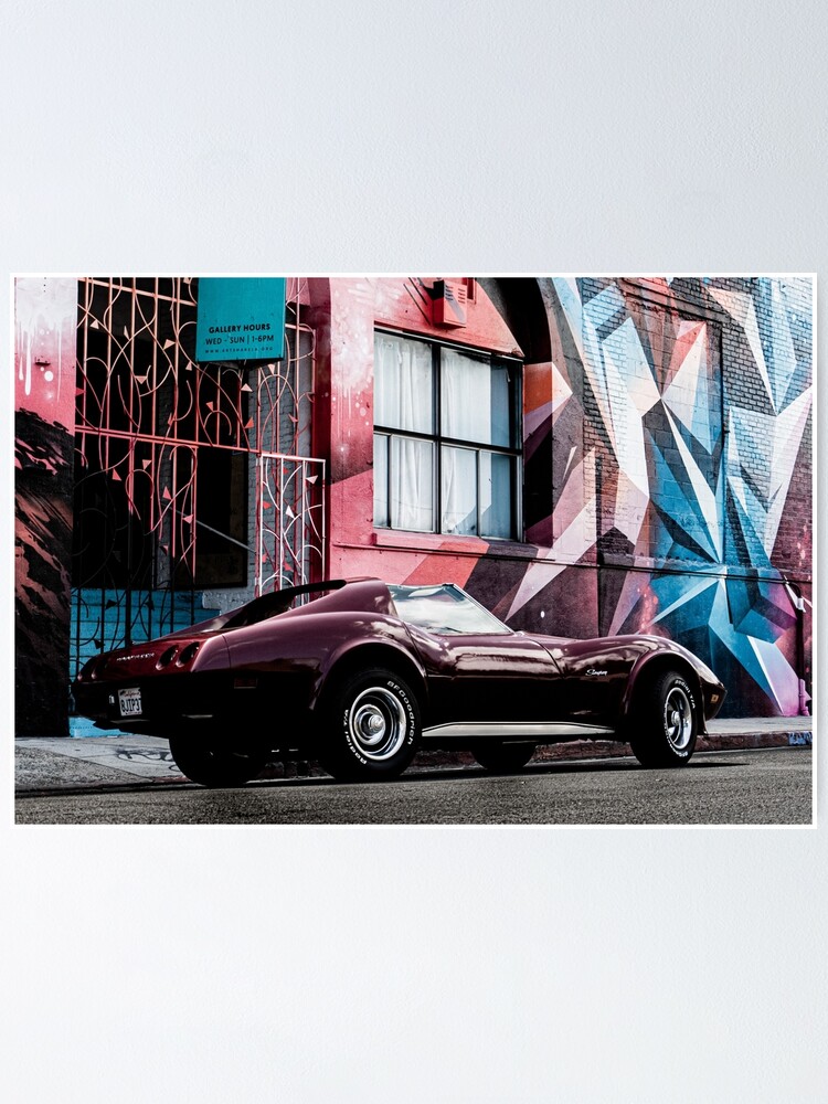 "Corvette C3 Downtown LA" Poster by LeomarkStudios | Redbubble