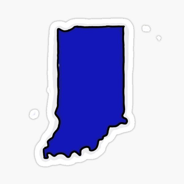"Dark Blue Indiana State Sticker" Sticker by mugges101 | Redbubble