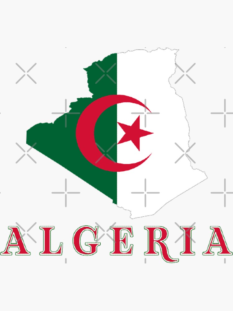 "Algerian Flag Of Algeria" Sticker by JG0024 | Redbubble