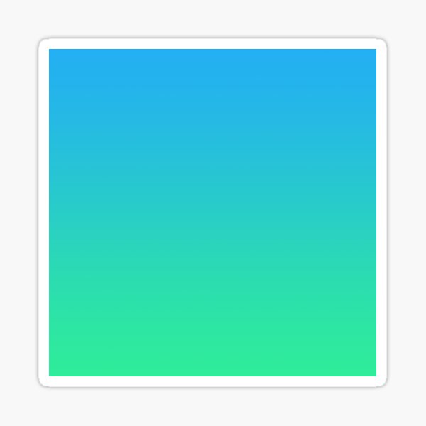 "Blue to Green Gradient" Sticker by Whoopsidoodle | Redbubble