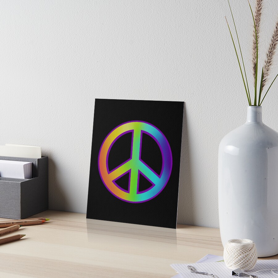 "Peace Sign Tie Dye. A Colorful, Trippy 60's Design " Art Board Print ...