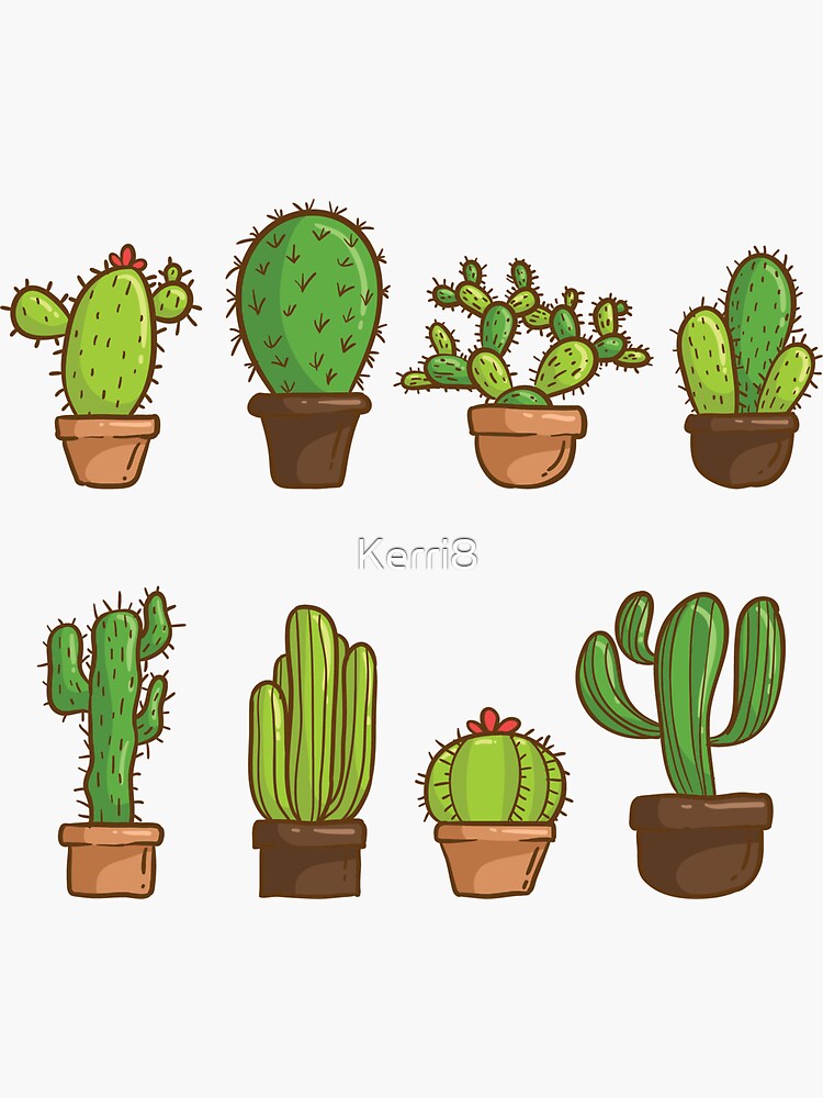 "Cactus Sticker Pack" Sticker by Kerri8 | Redbubble