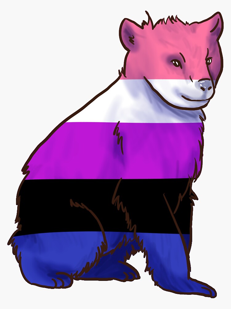 "Pride Bear- Genderfluid" Sticker for Sale by floralMonarch | Redbubble
