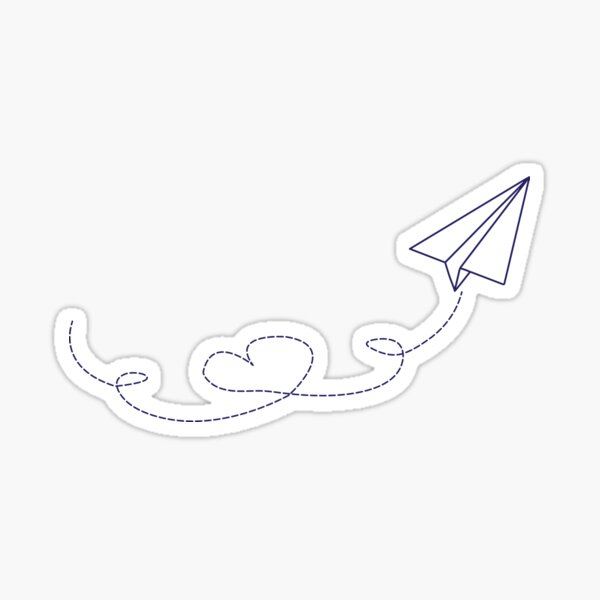 "Paper Airplane" Sticker for Sale by Designs111 | Redbubble