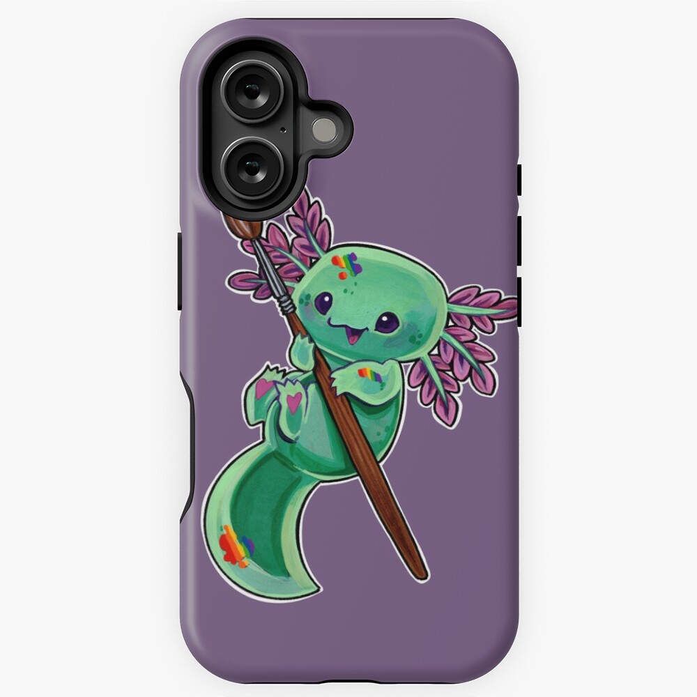"Rainbow axolotl" Sticker for Sale by ArtOfBianca | Redbubble