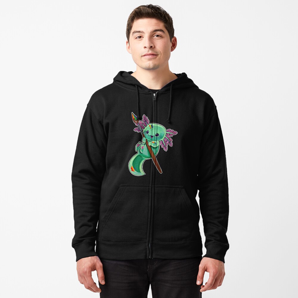 "Rainbow axolotl" Sticker for Sale by ArtOfBianca | Redbubble