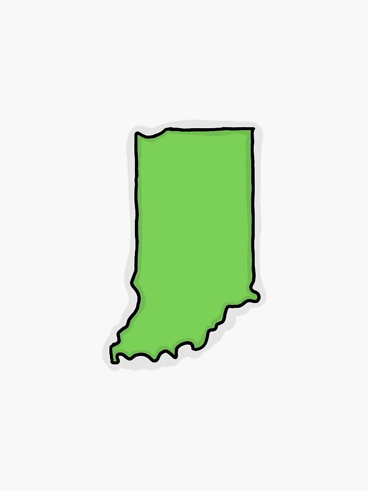 "Green Indiana State Sticker" Sticker by mugges101 | Redbubble