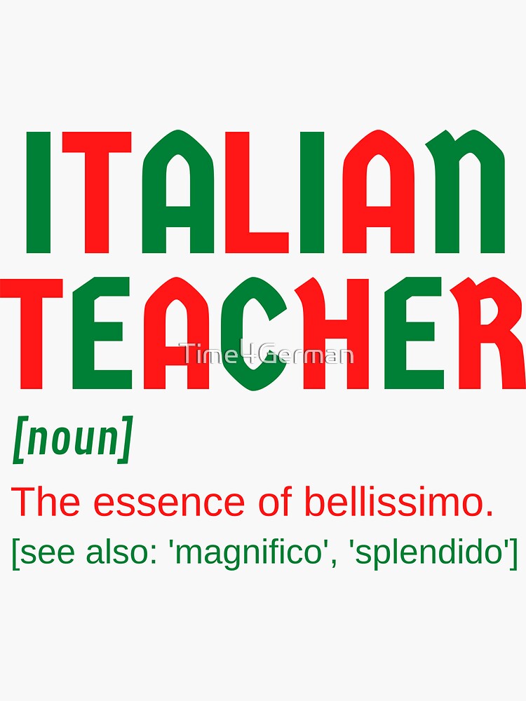 "Italian Male Teacher Noun Magnificent Magnifico Splendid Splendido ...