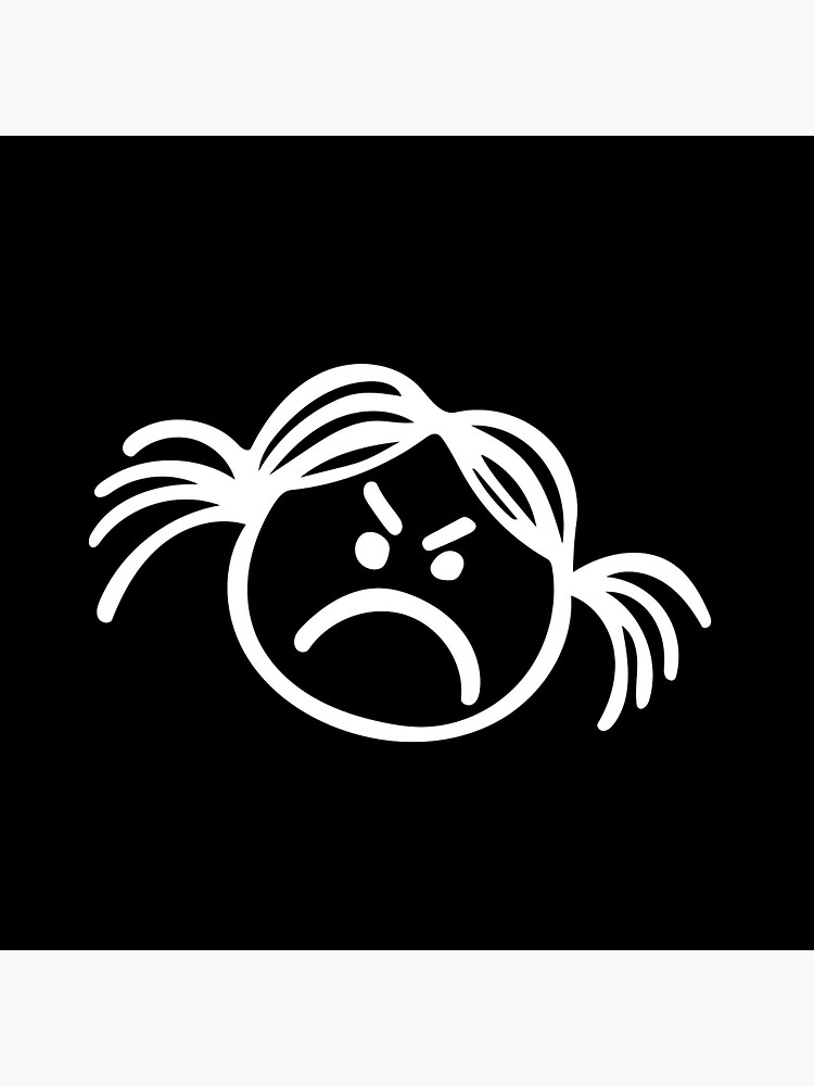 "ANGRY GIRL" Sticker for Sale by makayluggh | Redbubble