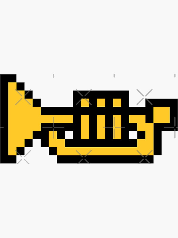 "Pixel Trumpet " Sticker for Sale by Rocket-To-Pluto | Redbubble