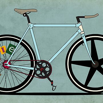"Fixie Bike" Sticker for Sale by Andy Scullion | Redbubble