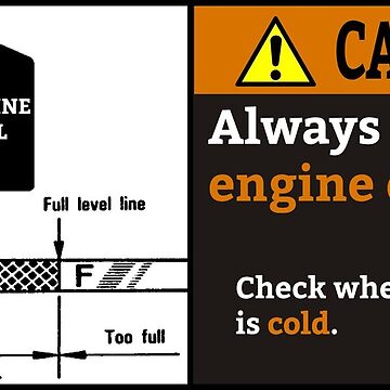 "Engine Bay Oil Level" Sticker for Sale by HighAcademia | Redbubble