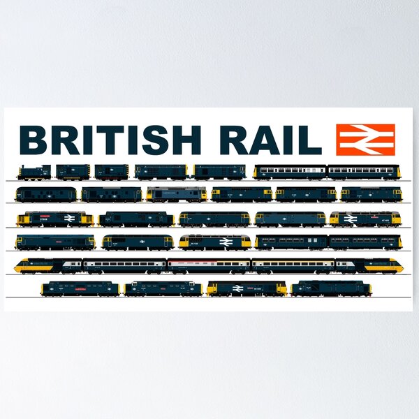 "BRITISH RAIL BLUE LOCOMOTIVES" Poster for Sale by CraigMatthews ...